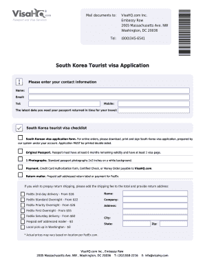 Fillable Online South Korean visa application form Fax Email Print ...