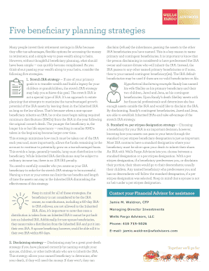 Fillable Online Five beneficiary planning strategies Fax Email Print ...