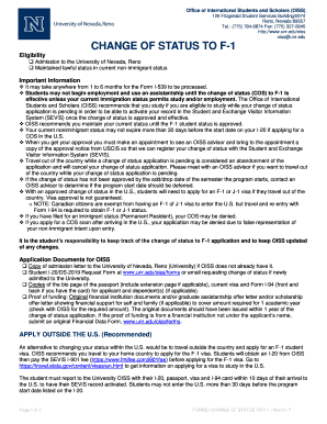 Fillable Online Admission to the University of Nevada, Reno Fax Email ...