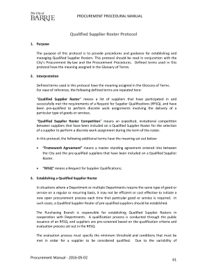 Fillable Online PROCUREMENT PROCEDURAL MANUAL Fax Email Print - pdfFiller