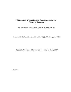Fillable Online Statement of the Nuclear Decommissioning Fax Email ...