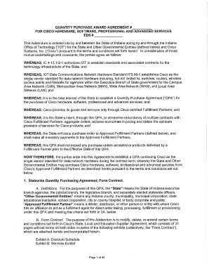 Fillable Online QUANTITY PURCHASE AWARD AGREEMENT# Fax Email Print ...