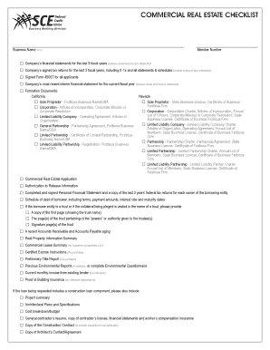 Fillable Online Commercial real estate checklist Fax Email Print ...