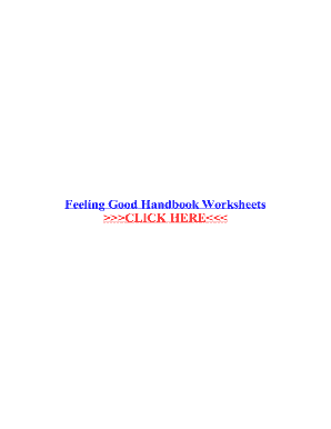 Fillable Online Feeling Good Handbook Worksheets Fax Email Print ...
