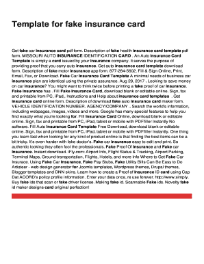 Fillable Online Get fake car insurance card pdf form Fax Email Print ...