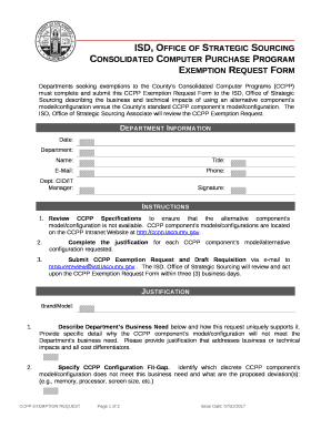 ISD, Office of Strategic Sourcing Doc Template | pdfFiller