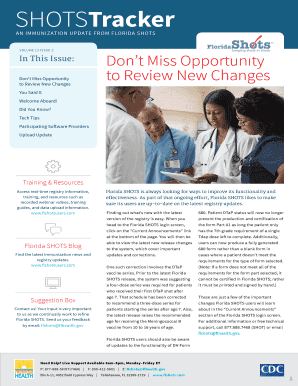 Fillable Online AN IMMUNIZATION UPDATE FROM FLORIDA SHOTS Fax Email ...