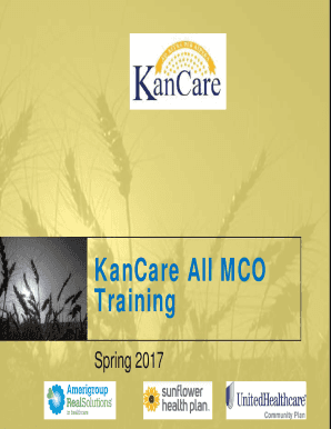 Fillable Online KanCare All MCO Fax Email Print - pdfFiller