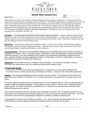 Fillable Online Dermal Fillers Consent Form Fax Email Print - pdfFiller