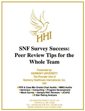 Fillable Online SNF Survey Success: Fax Email Print - pdfFiller