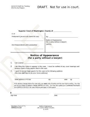 Motion for Contempt Hearing - Washington Courts Doc Template | pdfFiller