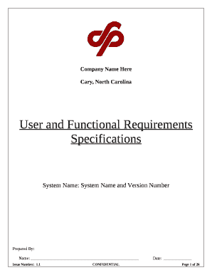 user requirement specification sample Doc Template | pdfFiller