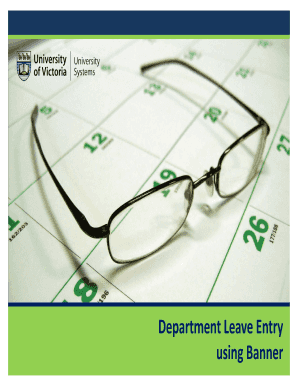 Fillable Online Department Leave Entry Fax Email Print - pdfFiller