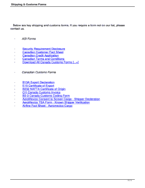 Fillable Online Shipping & Customs Forms Fax Email Print - pdfFiller