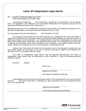 Letter Of Independent Legal Advice Doc Template | pdfFiller