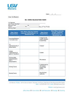 RE: HOME RELOCATION Doc Template | pdfFiller