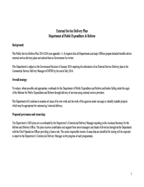 Fillable Online External Service Delivery Plan Fax Email Print - pdfFiller