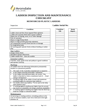 REINFORCED PLASTIC LADDERS Doc Template | pdfFiller