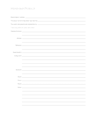 Fillable Online Hand-over Protocol Fax Email Print - pdfFiller