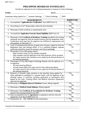 PHILIPPINE BOARD OF PATHOLOGY - psp org Doc Template | pdfFiller