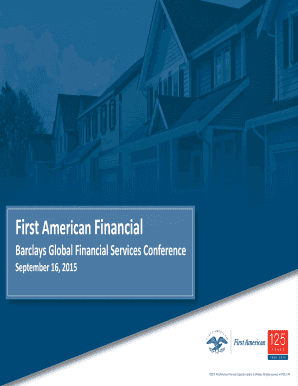 Fillable Online First American Financial Fax Email Print - pdfFiller