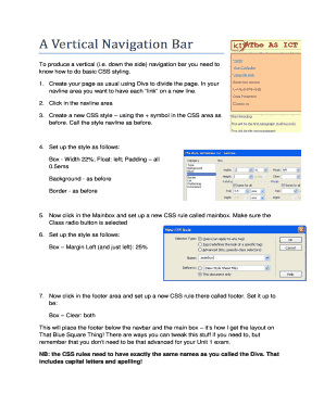Fillable Online A Vertical Navigation Bar Fax Email Print - pdfFiller