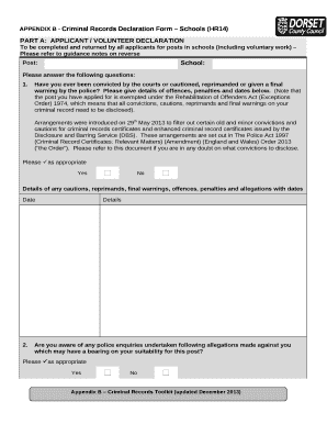 APPENDIX B - Criminal Records Declaration Schools (HR14) - fernup ...