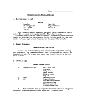 Fillable Online Three Forms for Writing a Recipe Fax Email Print ...