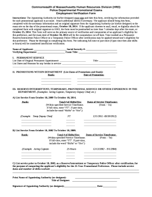 Police Departmental Promotional Exams Doc Template | pdfFiller