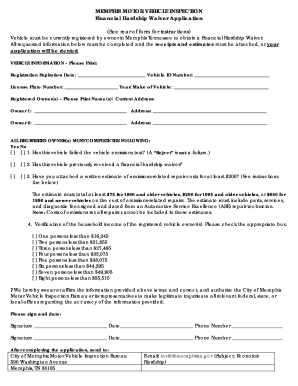 Fillable Online MEMPHIS MOTOR VEHICLE INSPECTION Fax Email Print ...