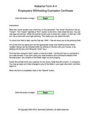 Fillable Online Alabama Form A-4 Fax Email Print - pdfFiller