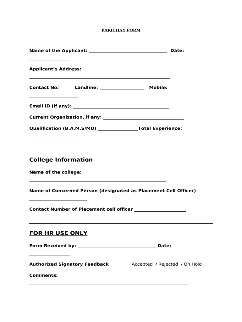 PARICHAY Doc Template | pdfFiller