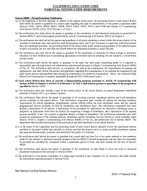 Fillable Online CALIFORNIA EDUCATION CODE Fax Email Print - pdfFiller