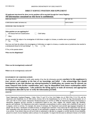 DIRECT SERVICE POSITION JOB SUPPLEMENT Doc Template | pdfFiller