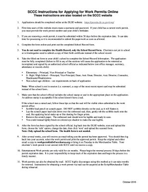 Fillable Online SCCC Instructions for Applying for Work Permits Online ...
