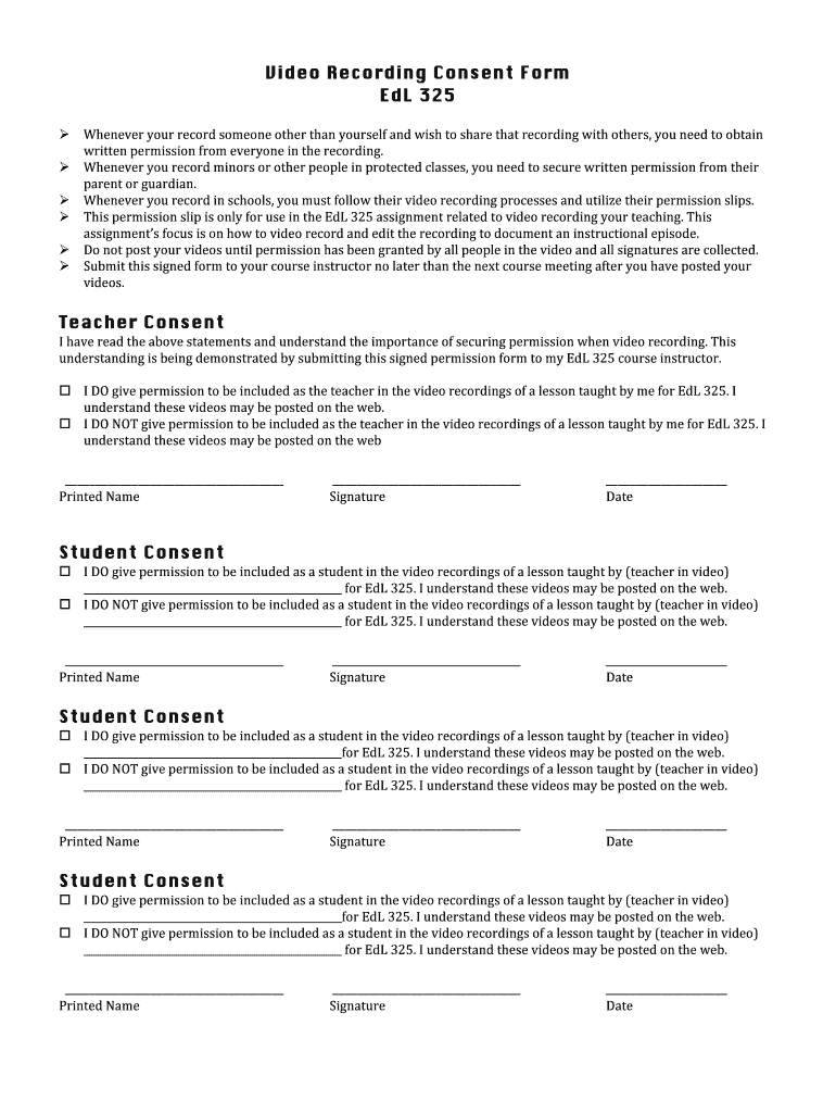 Fillable Online Teacher Consent Fax Email Print - pdfFiller