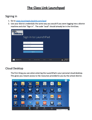 Fillable Online The Class Link Launchpad Fax Email Print - pdfFiller