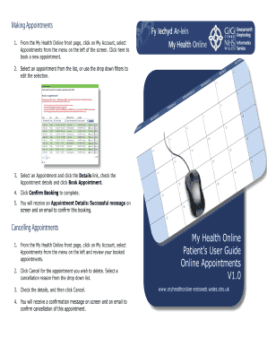 Fillable Online From the My Health Online front page, click on My ...