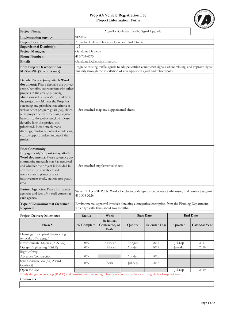 Fillable Online Prop AA Vehicle Registration Fee Fax Email Print ...