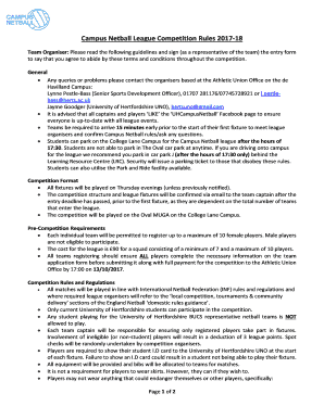 Fillable Online Team Organiser: Please read the following guidelines ...