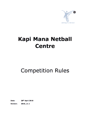 Fillable Online Kapi Mana Netball Fax Email Print - pdfFiller