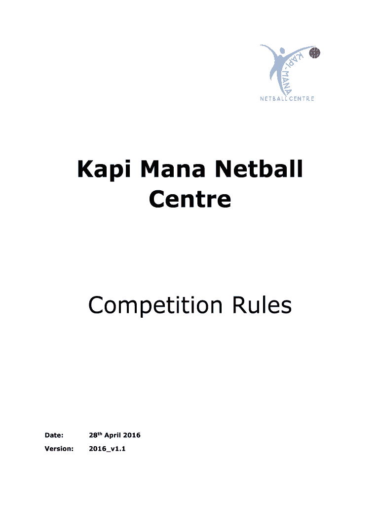 Fillable Online Kapi Mana Netball Fax Email Print - pdfFiller