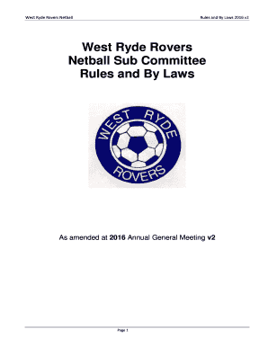 Fillable Online 1 Challengers Netball Club Fax Email Print - pdfFiller