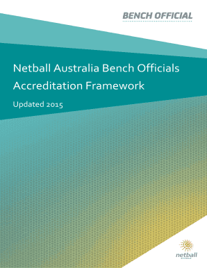 Fillable Online Netball Australia Bench Officials Fax Email Print ...