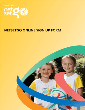 Fillable Online NETSETGO ONLINE SIGN UP FORM Fax Email Print - pdfFiller