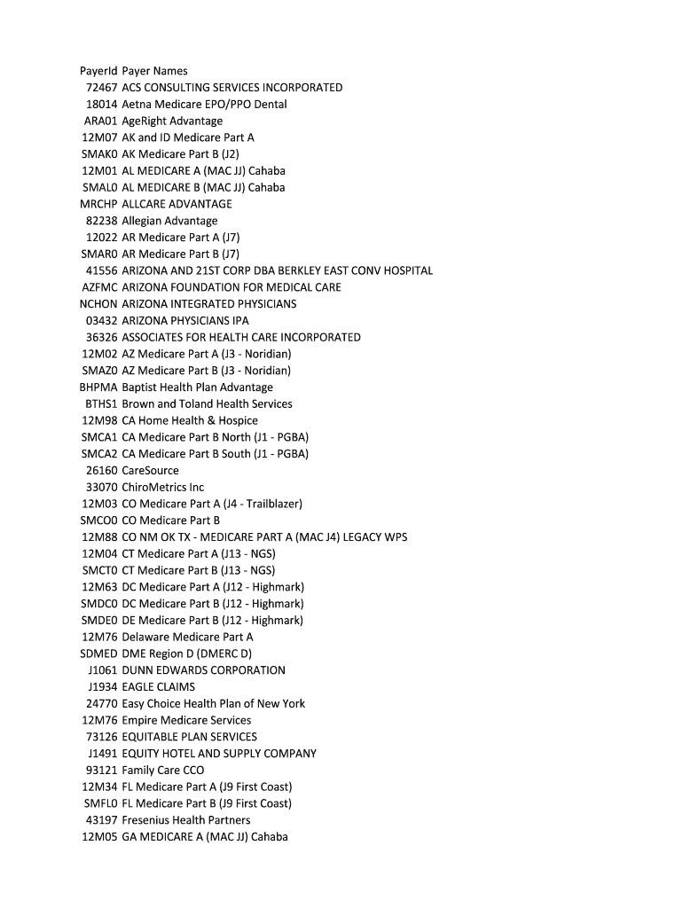 Fillable Online Payer Names Fax Email Print - pdfFiller