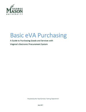 Fillable Online Basic eVA Purchasing Fax Email Print - pdfFiller