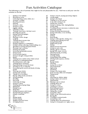 Fillable Online Fun Activities Catalogue Fax Email Print - pdfFiller