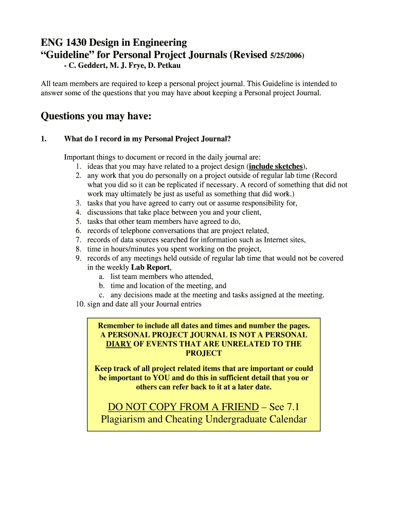 Fillable Online ENG 1430 Design in Engineering Fax Email Print - pdfFiller