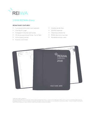 Fillable Online 2018 REIWA diary Fax Email Print - pdfFiller